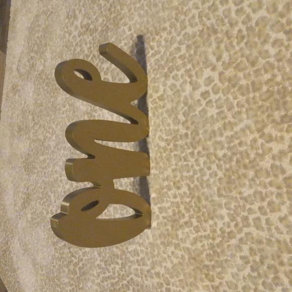 Accents | One Block Letter Sign Matte Gold Baby Shower Party | Poshmark